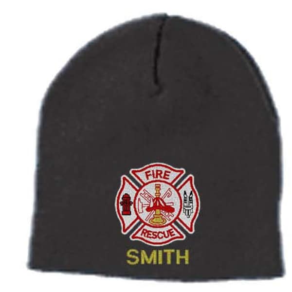 Custom Fire Department Beanie - Etsy