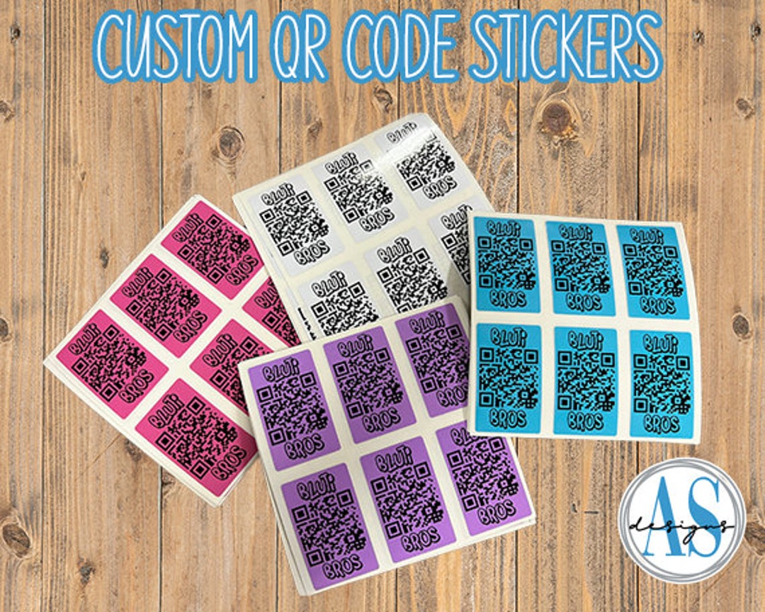 QR Code Colored Stickers, Custom QR Code Stickers, Personalized ...