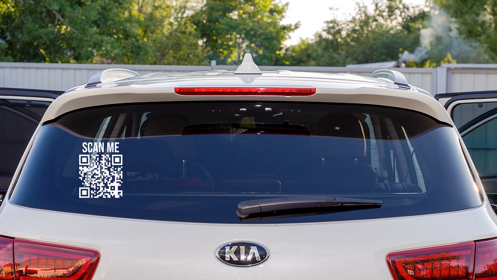 Clear Printed QR Code CUSTOM Car Decal QR Code Decal | Etsy