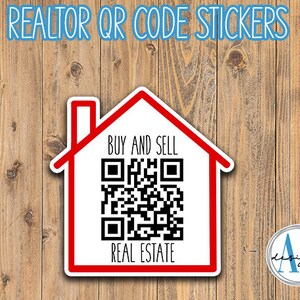 Realtor QR Code Stickers, Home QR Code Stickers, Agent QR Code Stickers ...