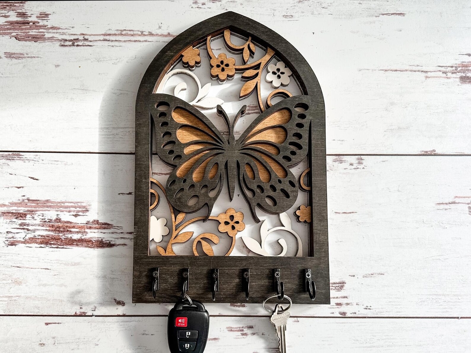 Butterfly Arch Key Hanger, New Home Gift, Custom Key Holder, Custom Key ...