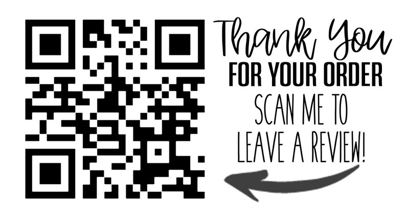 QR Code Thank You Stickers QR code Review Stickers Custom QR | Etsy