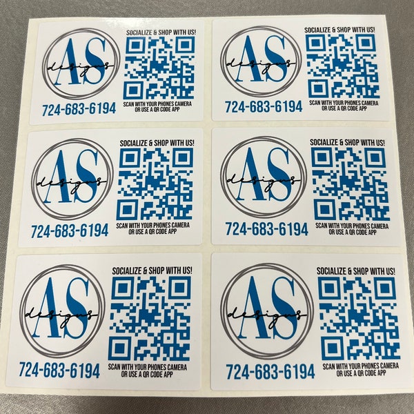 Logo Stickers With a Qr Code - Etsy