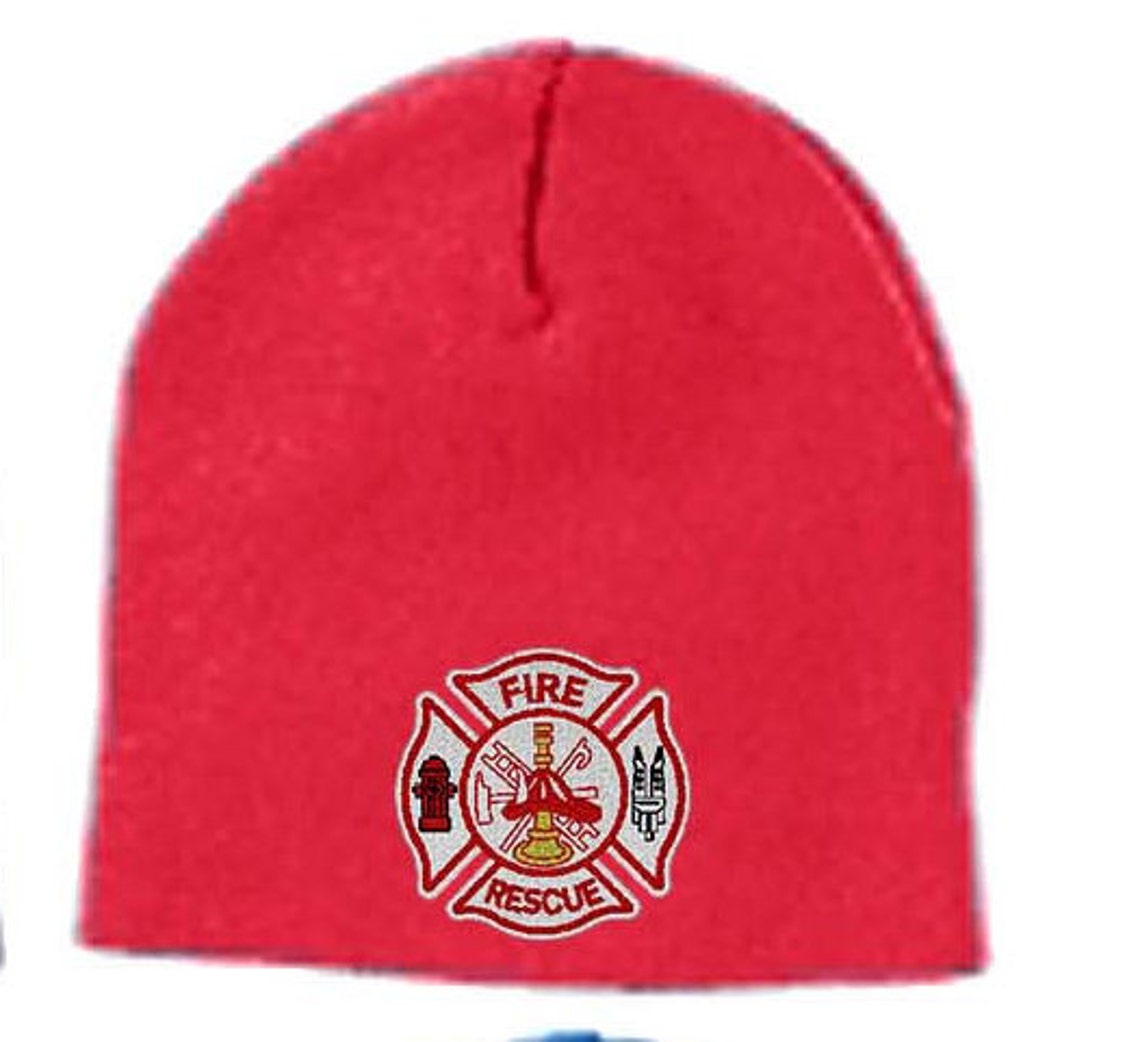 Custom Embroidered Firefighter Beanie - Etsy