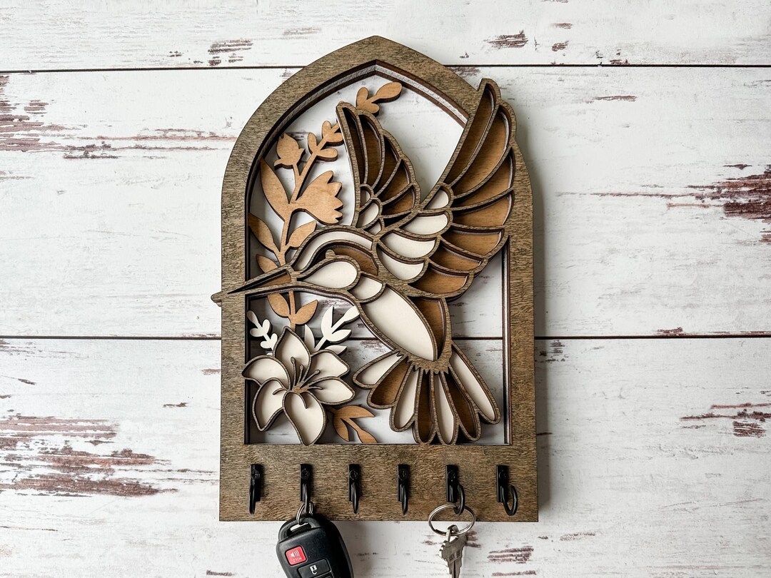 Hummingbird Arch Key Hanger, New Home Gift, Custom Key Holder, Custom ...