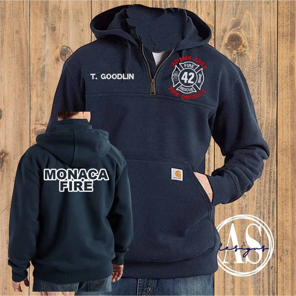Mens Carhartt Firefighter Hoodie - Etsy