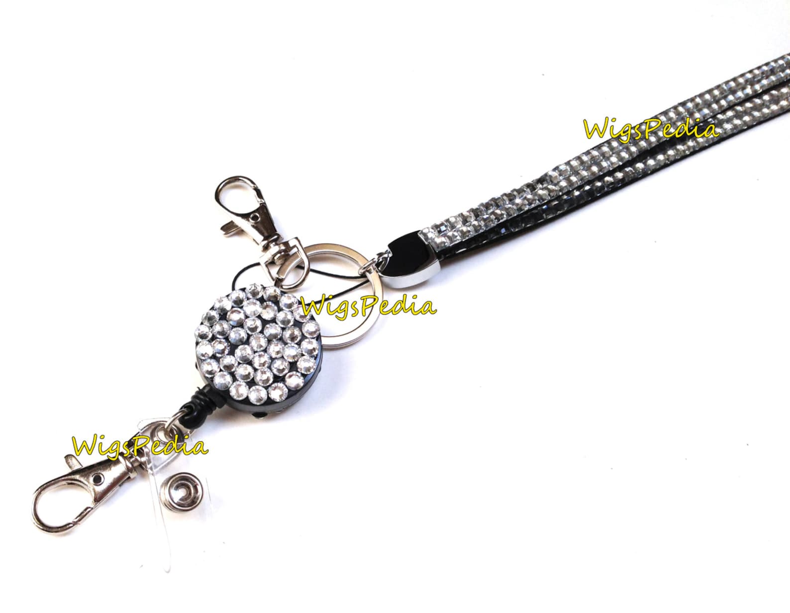 Bling Rhinestone Necklace BREAKAWAY Lanyards With Keychain Key - Etsy