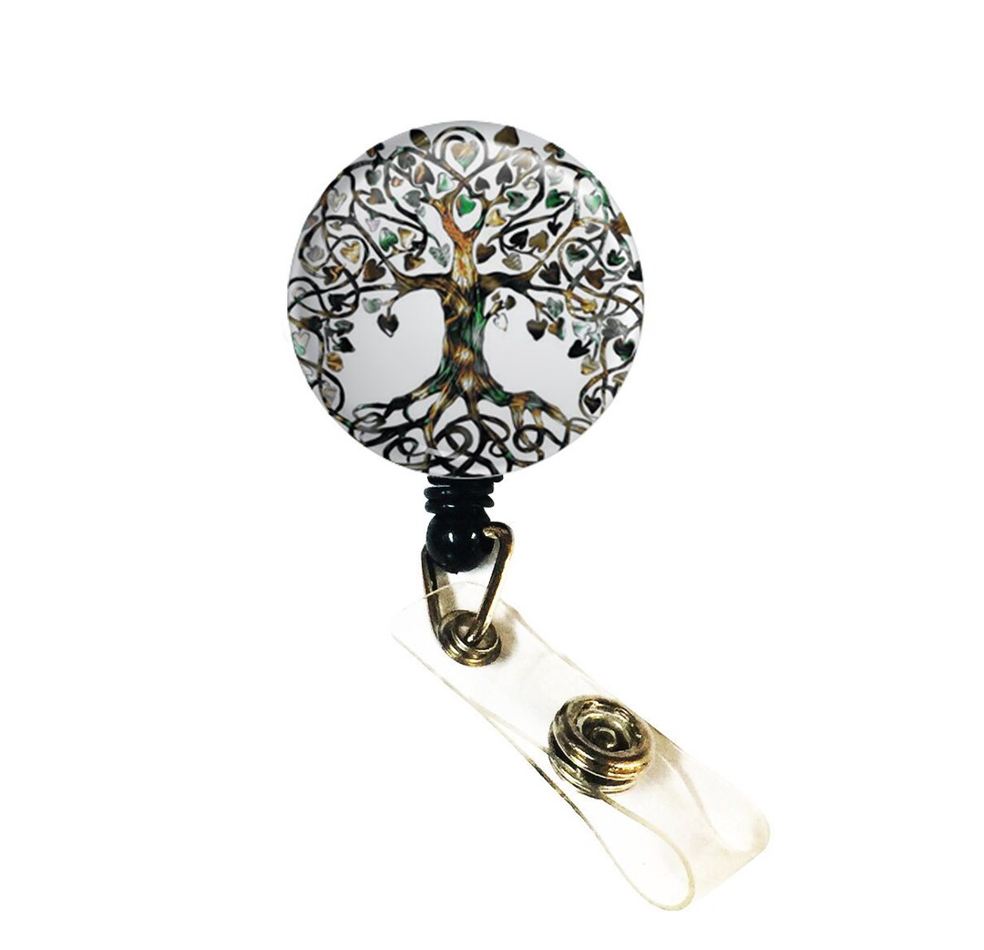 Tree of Life ID Badge Nurse Retractable Badge Reels/ ID Badge Holder - Etsy