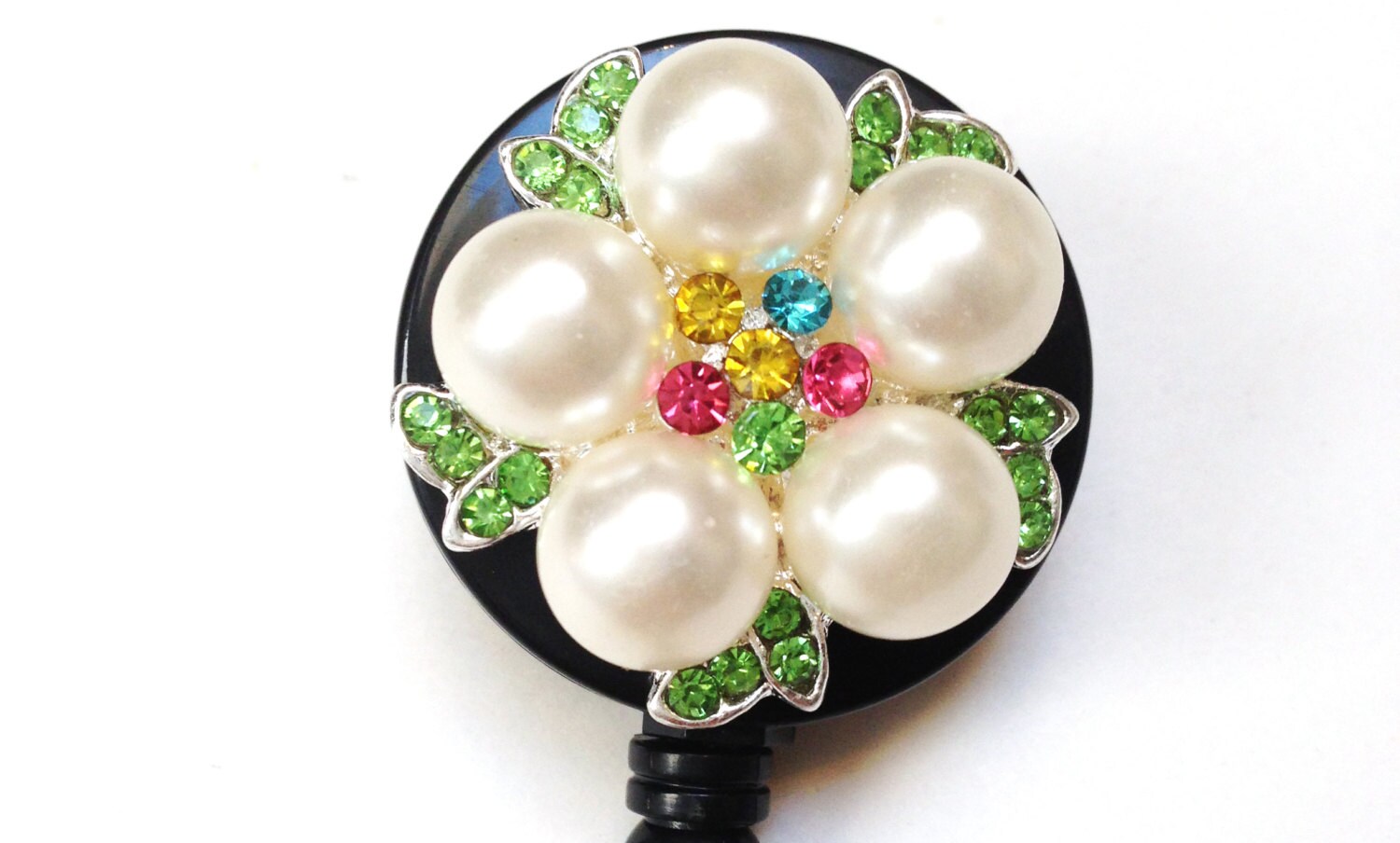 Sparkles Rhinestone Retractable Badge Reel/ ID Badge Holder - Etsy