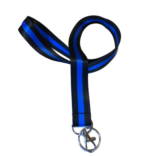 Thin Blue Line Neck Lanyard - Etsy