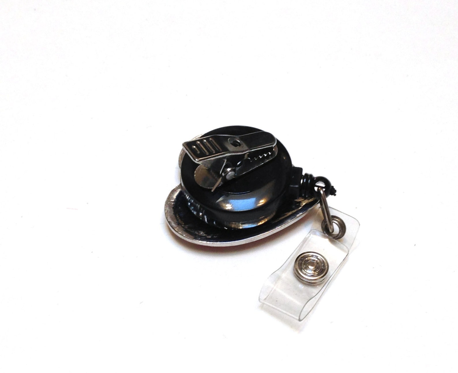 Sparkles Red Heart Rhinestone Retractable Badge Reel/ ID Badge Holder ...