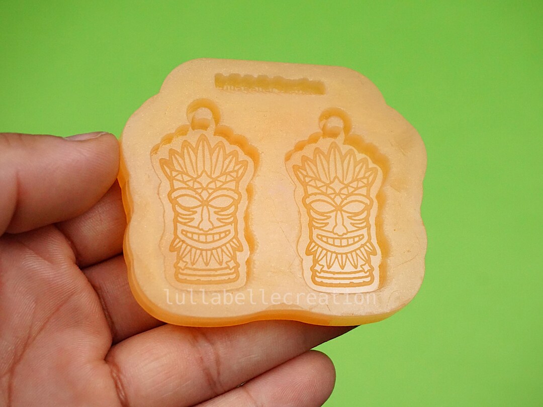 Smiling Tiki Mask Silicone Earring Mold: Totem Pole Resin Jewelry - Etsy