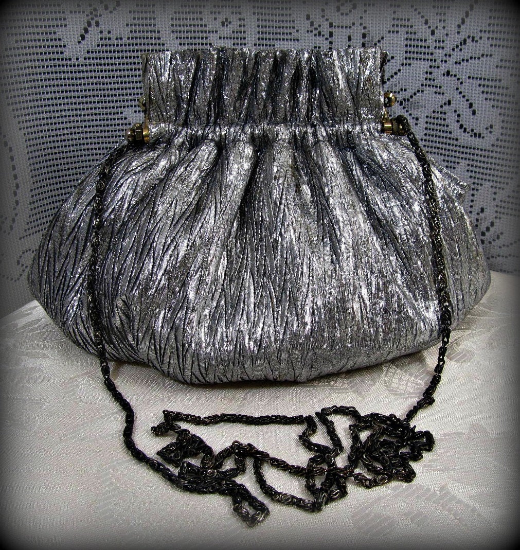 Silver Crossbody, Formal Purse, Vintage Purse, Evening Bag, Coin Purse ...