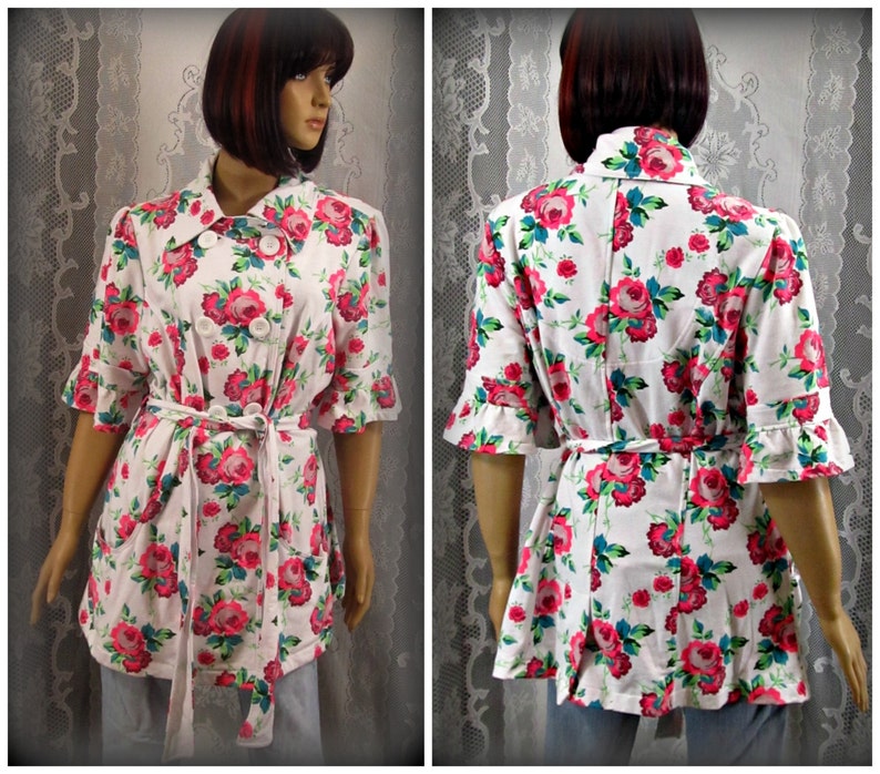 Women's White Coat, Women's Floral Jacket, Short Sleeve Jacket Pink ...