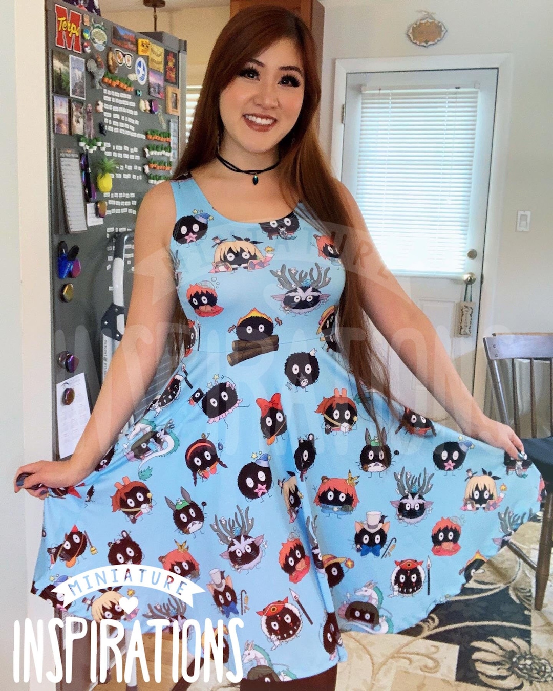 Soot Sprite Blue Dress With Pockets - Dust Sprite Totoro Apparel ...