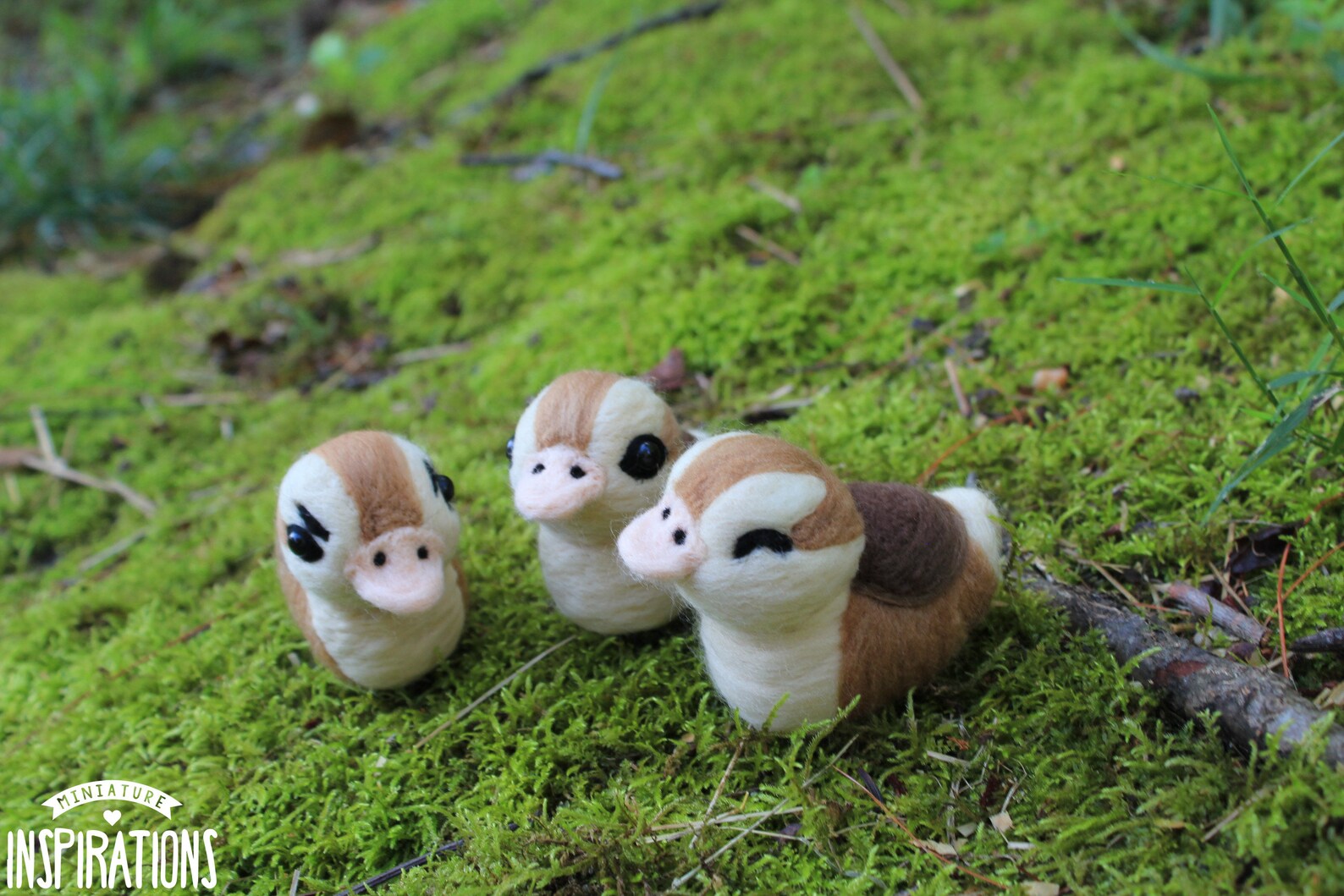 Needle Felted Closed-eyes Baby Turtle Duck Sculpture - Small Turtle ...