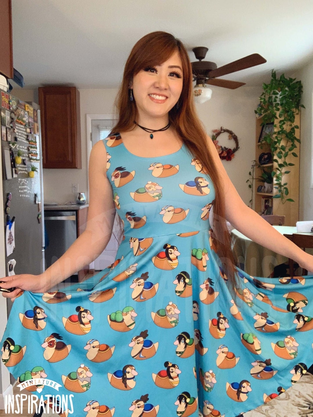 Turtle Duck Cosplay Blue Dress With Pockets Avatar Turtle Duck Apparel ...