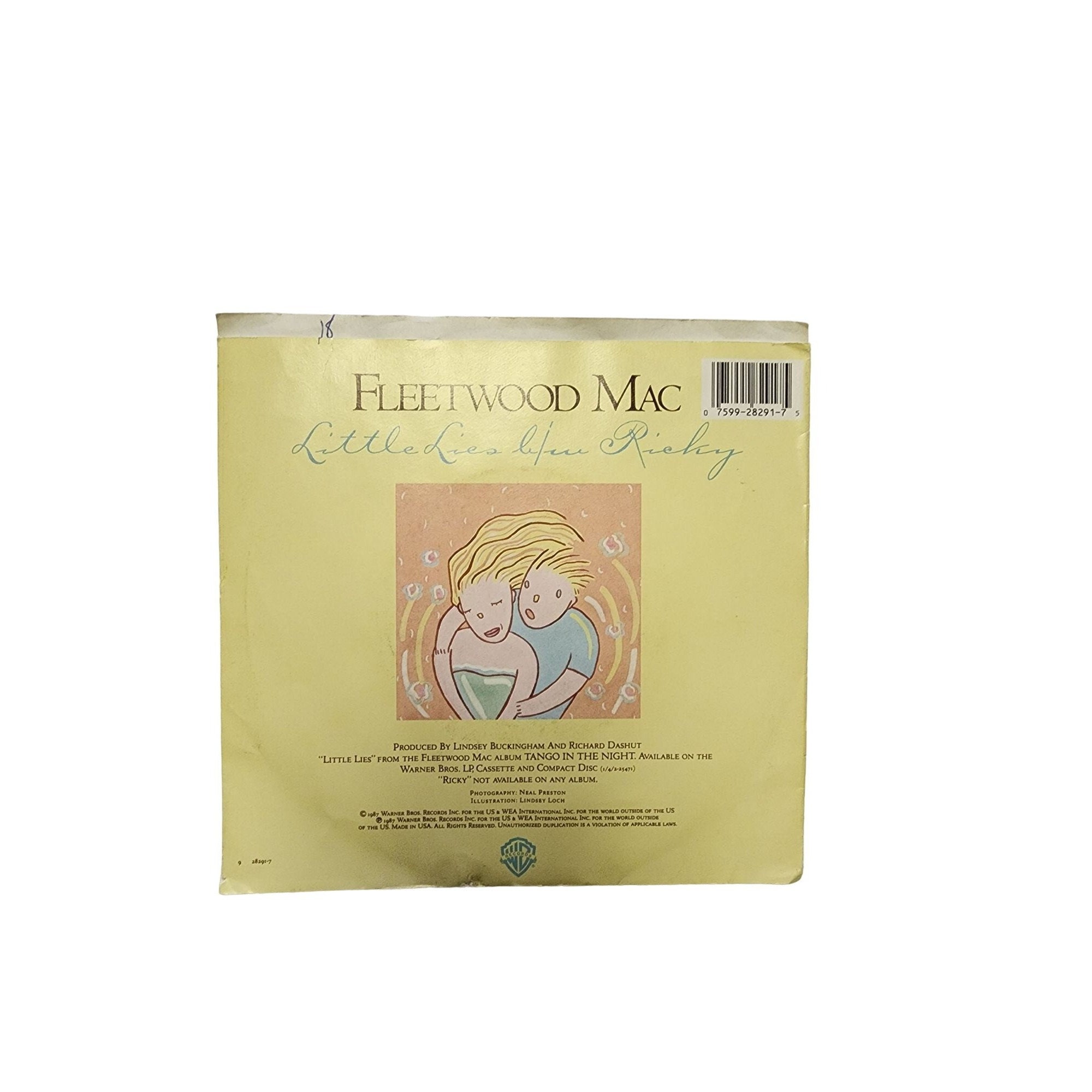 Fleetwood Mac little Lies 1987 80s Pop Rock 7 Vinyl - Etsy
