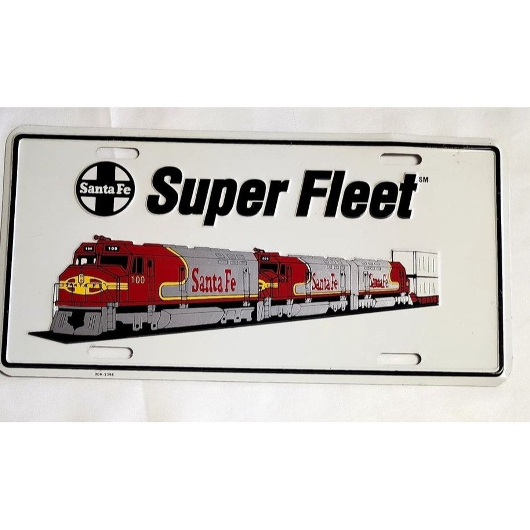 Santa Fe Super Fleet Train Engines Stamped Metal Booster - Etsy