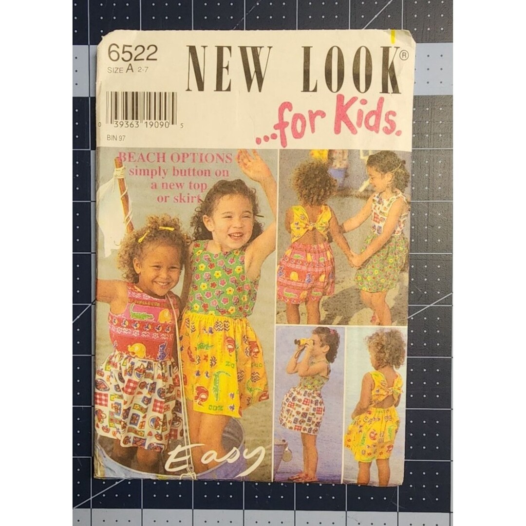 New Look for Kids Summer Top Skirt Sizes 2-7 6522 Uncut - Etsy