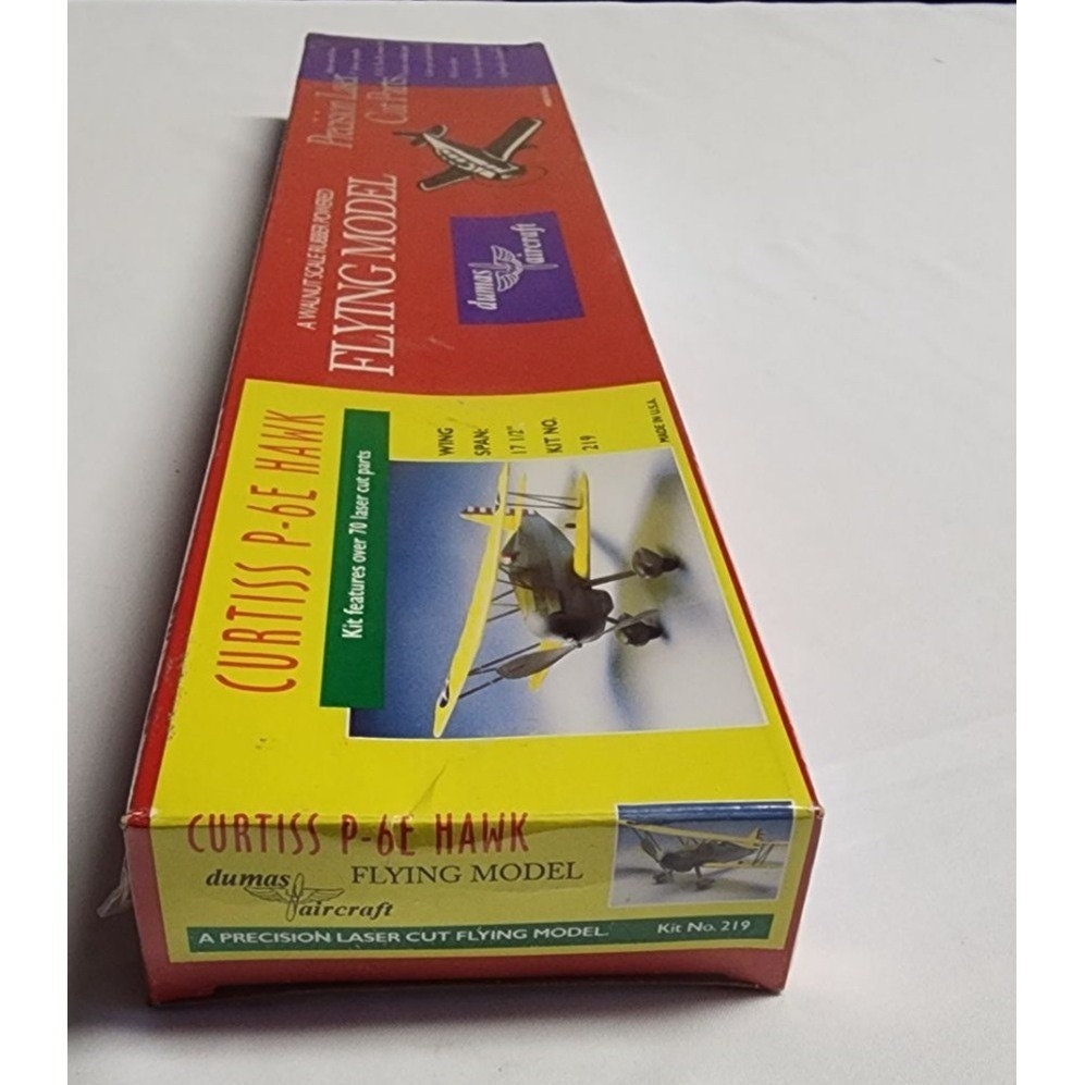 Curtiss P6E Hawk Rubber Band Powered Airplane Kit 17.5" Wingspan Dumas ...