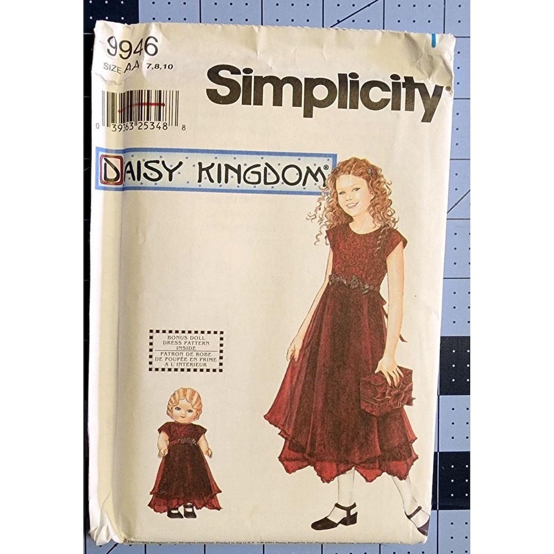 Simplicity 9946 Daisy Kingdom Girls and Dolls Dresses Size 7 8 10 - Etsy