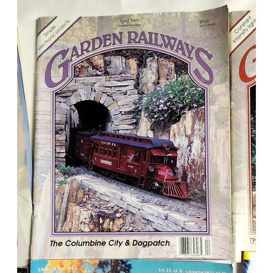 Six Model Train Magazines, 3 Garden Railway, 1 Outdoor Railroader, 2 ...