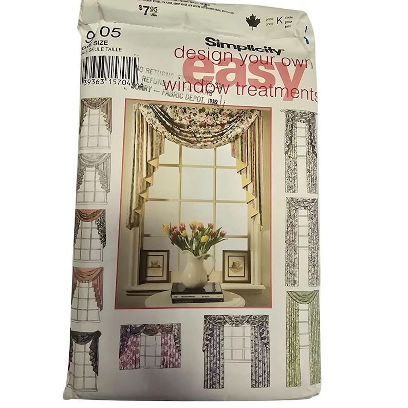 Simplicity 9105 Design Your Own Window Treatments Sewing Pattern - Etsy