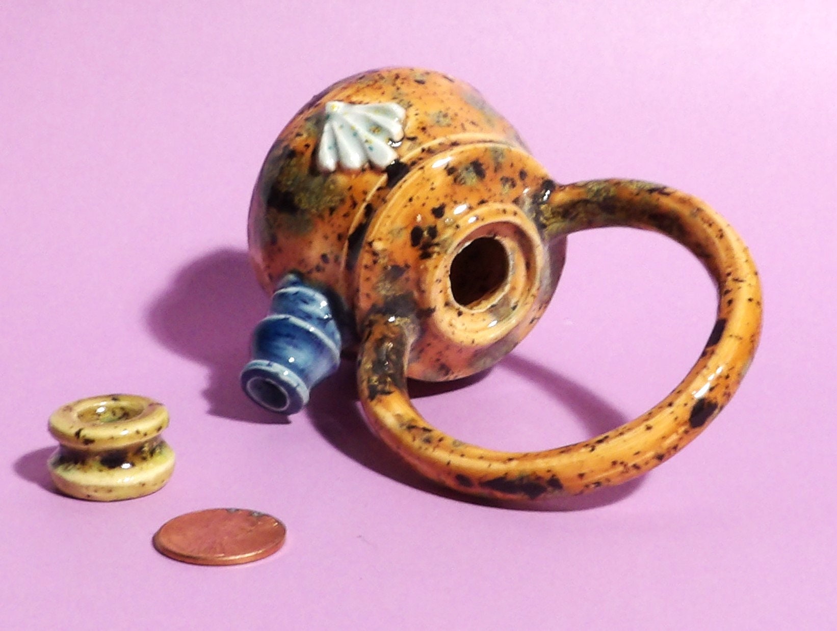 Mini Teapot, Hand Thrown, One of a Kind, Non Pouring, Decorative, Lid ...