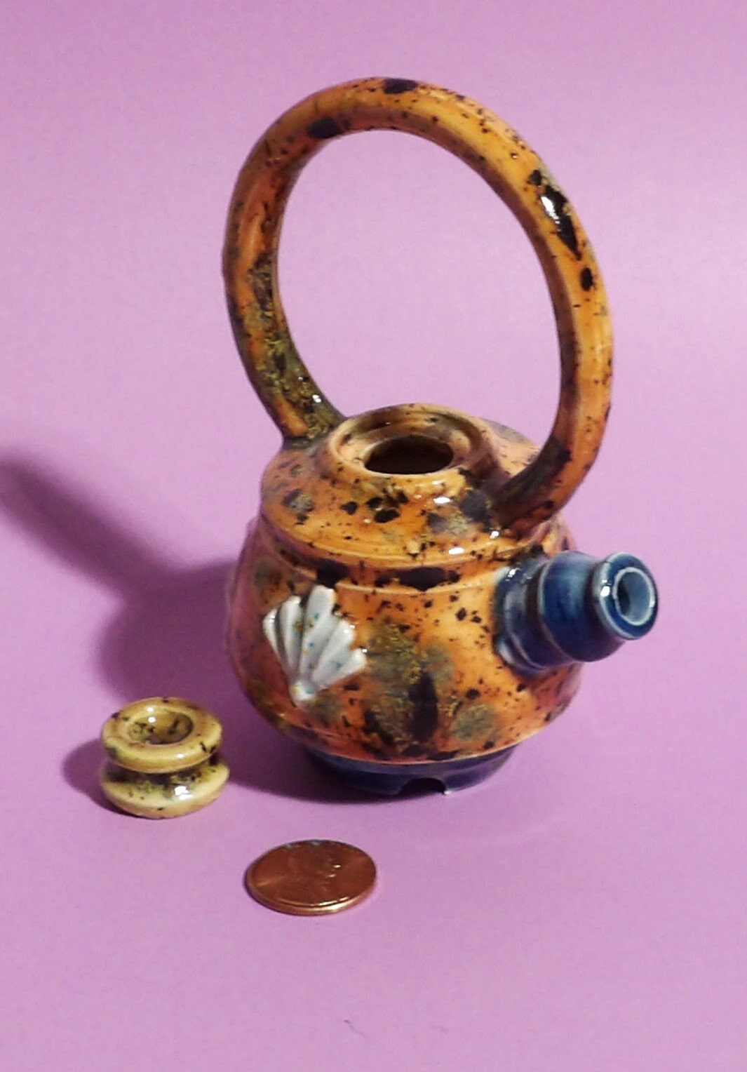 Mini Teapot, Hand Thrown, One of a Kind, Non Pouring, Decorative, Lid ...