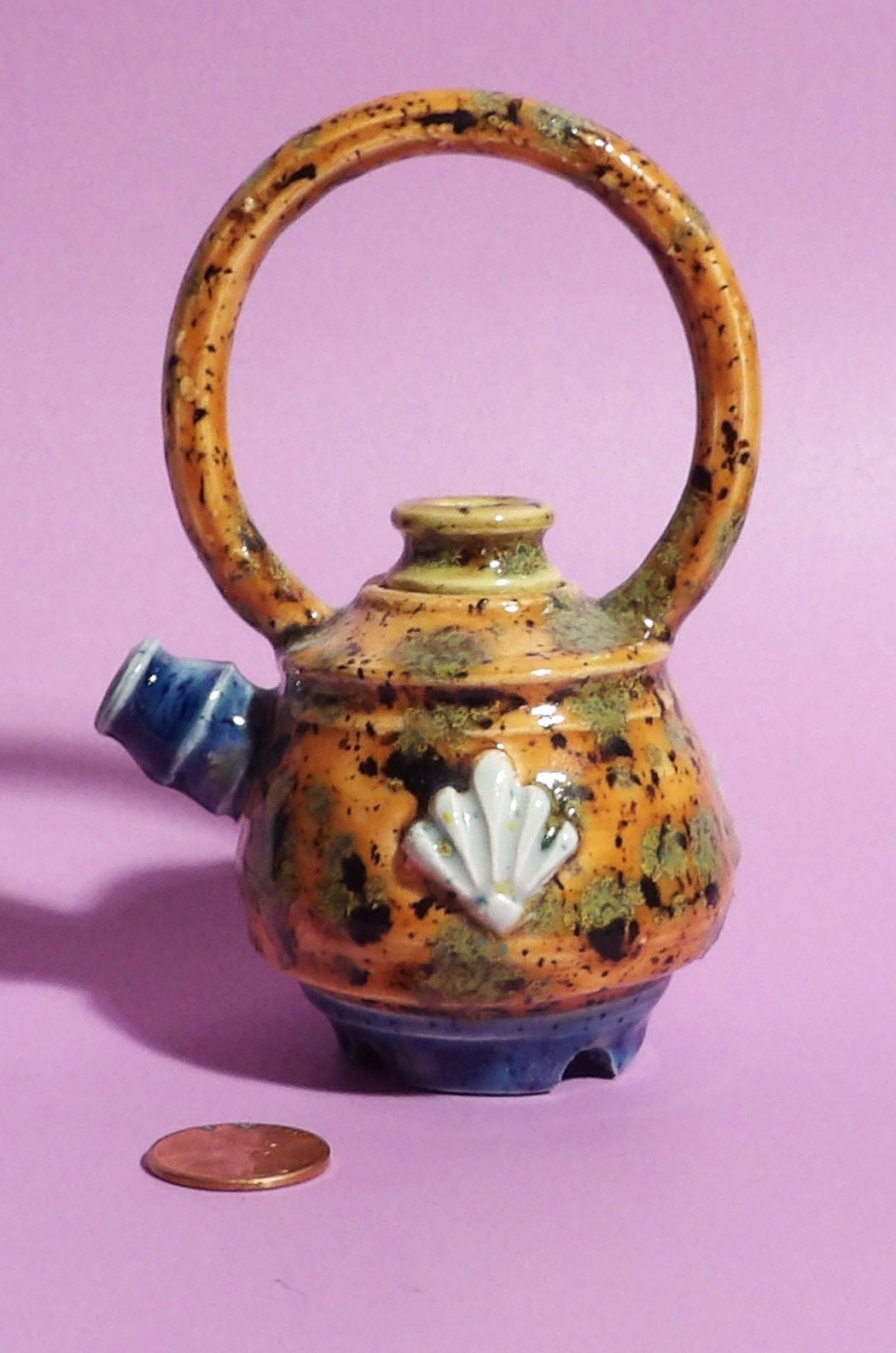 Mini Teapot, Hand Thrown, One of a Kind, Non Pouring, Decorative, Lid ...