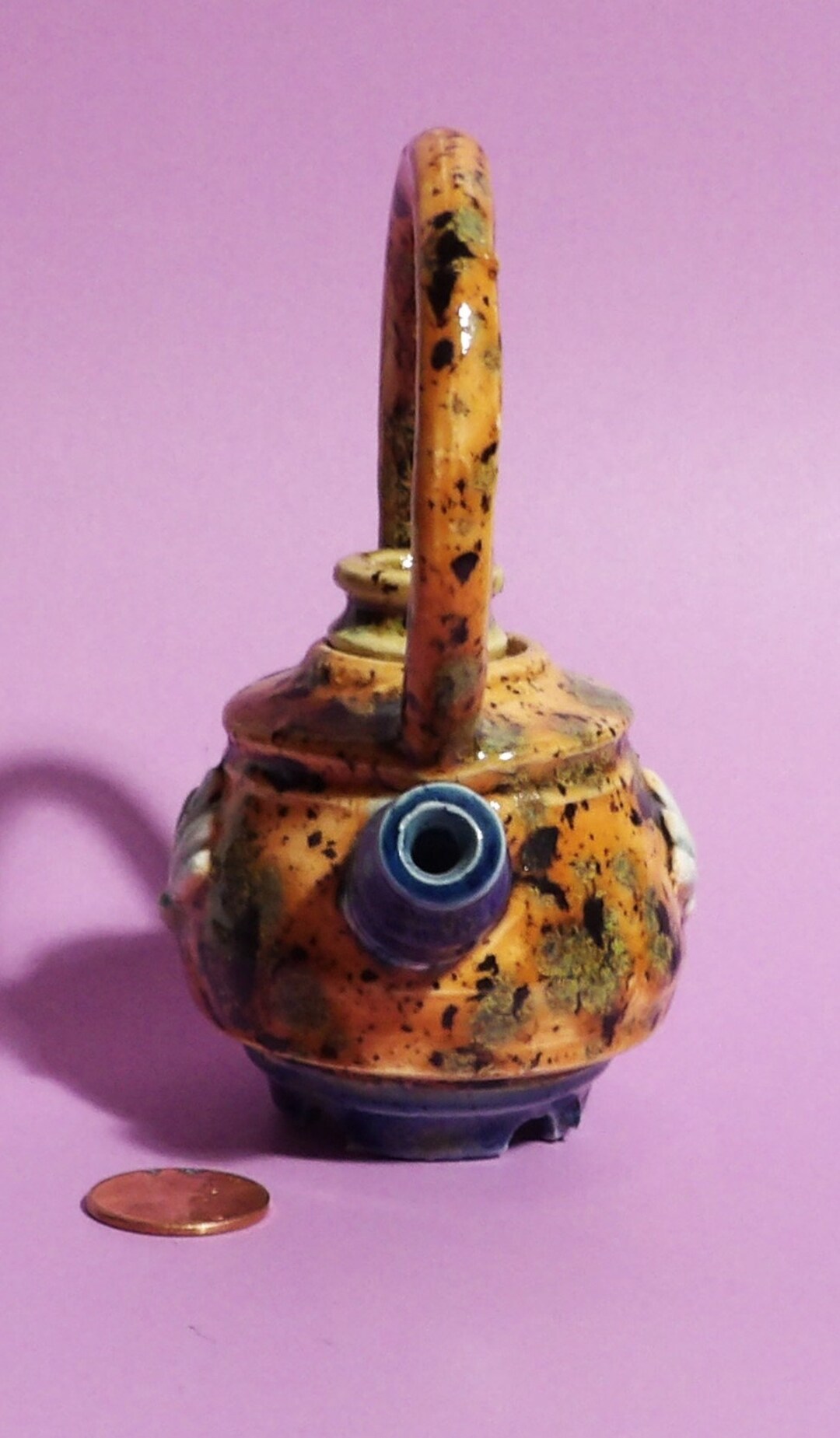 Mini Teapot, Hand Thrown, One of a Kind, Non Pouring, Decorative, Lid ...