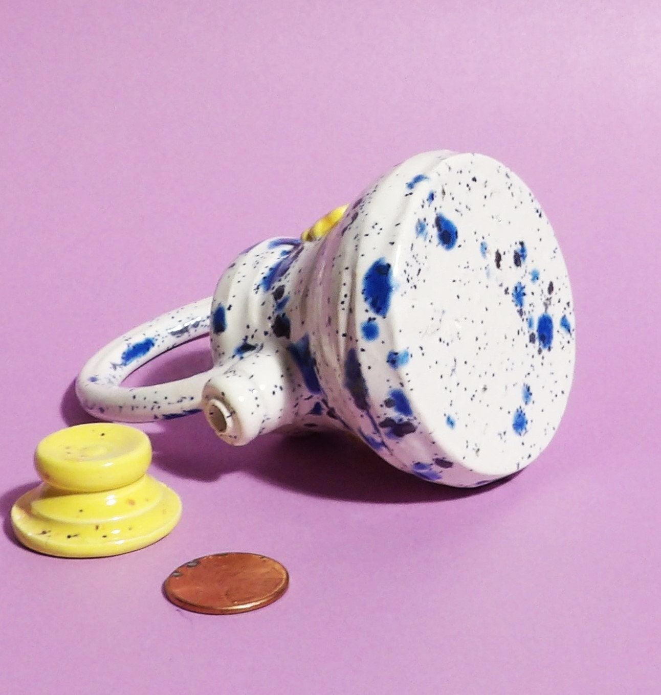 Mini Teapot, Hand Thrown, One of a Kind, Non Pouring, Lid Comes Off ...