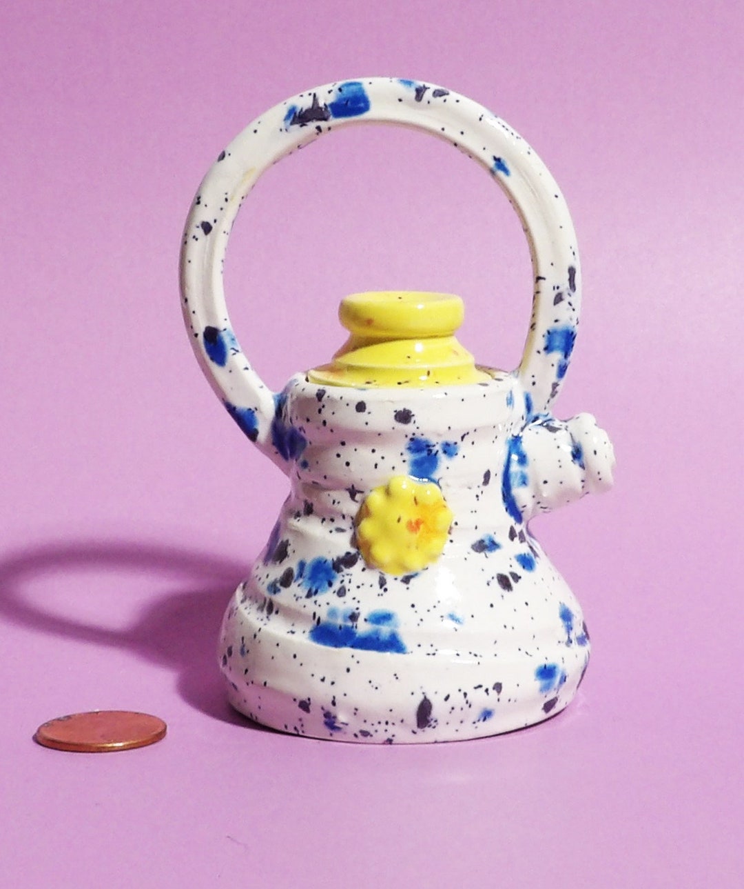 Mini Teapot, Hand Thrown, One of a Kind, Non Pouring, Lid Comes Off ...