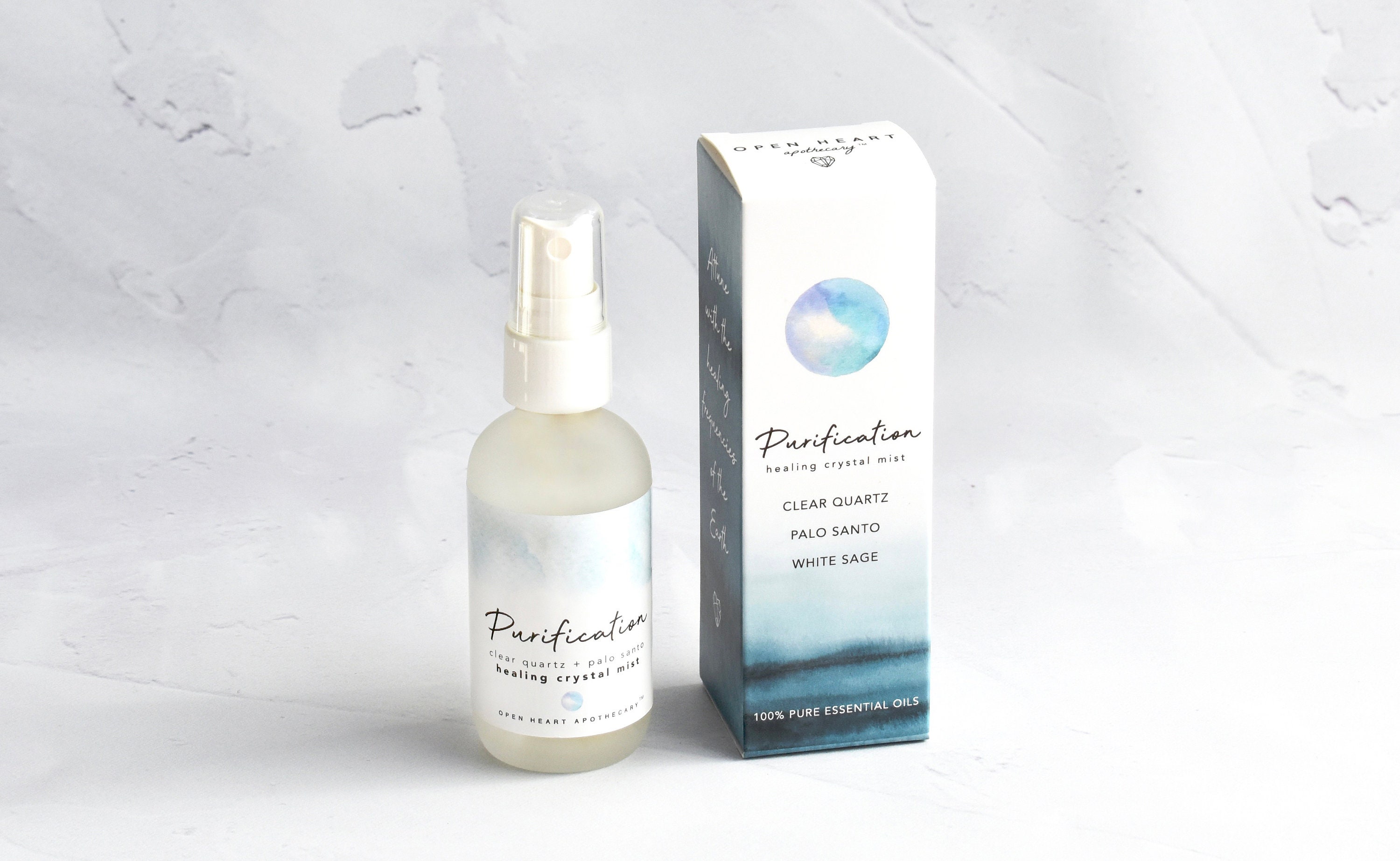 Essential Oils and Quartz Purification Crystal Mist Candles & Holders ...