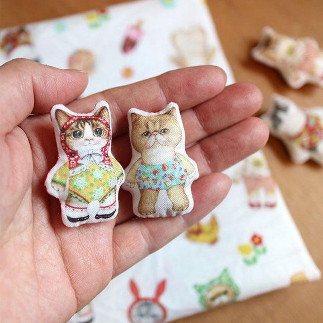 DIY Fabric - Cats Are Looking at Me (woven, Cotton, 110x90cm) - Etsy