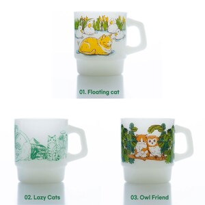 Milk Glass - CATS (3 Kinds, 8oz) - Etsy