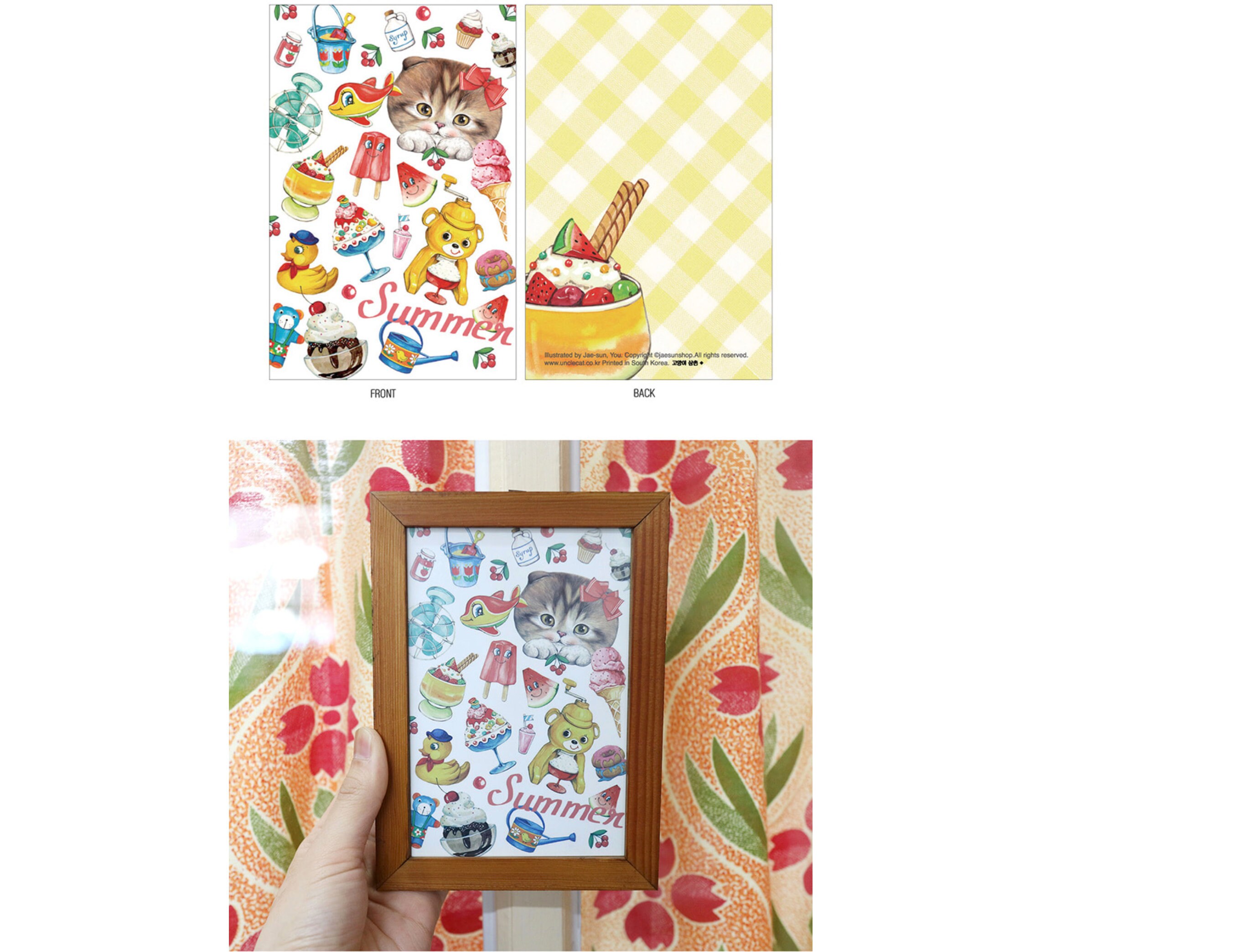 Postcard Set summer Vacation 6 Sheets | Etsy