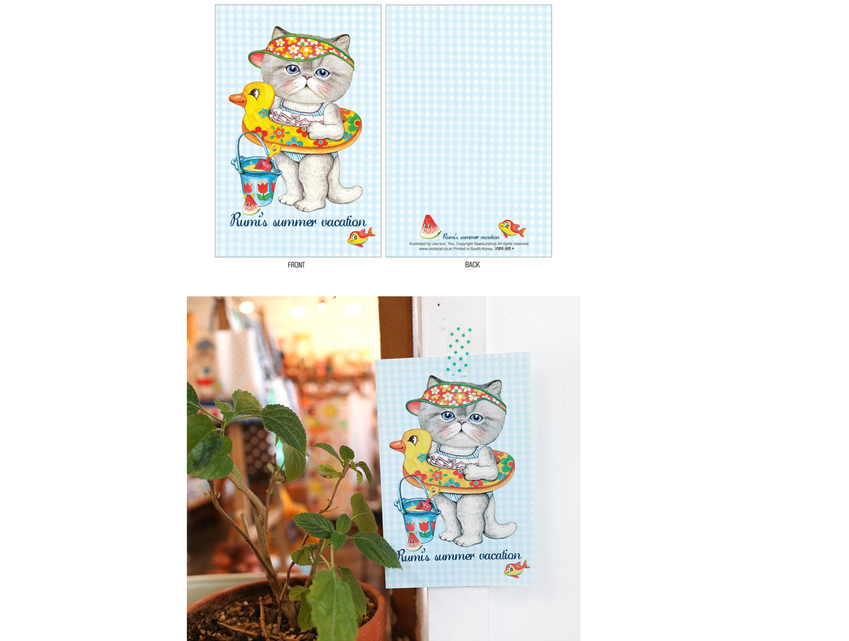 Postcard Set summer Vacation 6 Sheets | Etsy