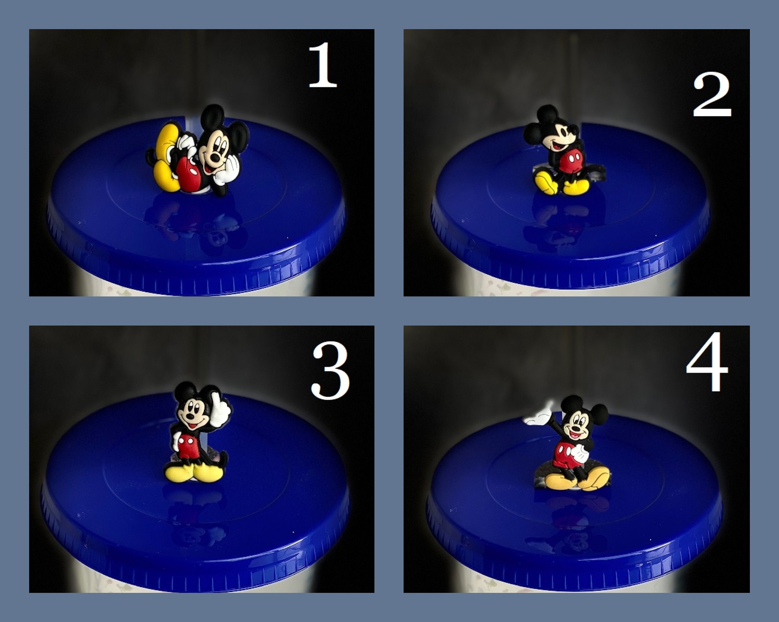 Mickey Mouse Straw Toppers Mickey Mouse Minnie Mouse Disney Topper - Etsy