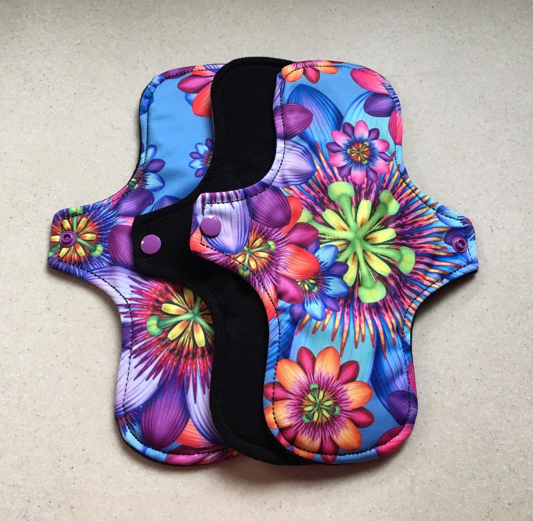 Organic Flannel Top Menstrual Pads • Organic Fleece Absorbent Core ...
