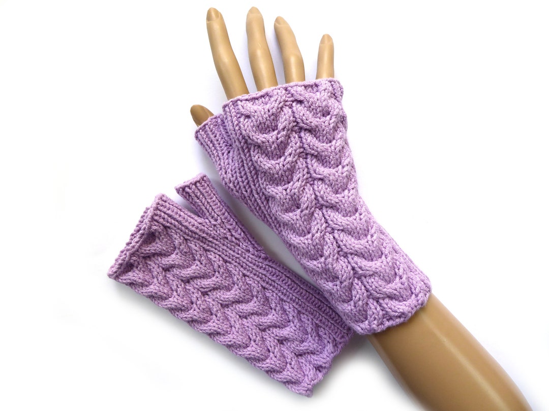 Arm Cuffs Hand Cuffs Lilac Cotton Braid Pattern Honeycomb - Etsy