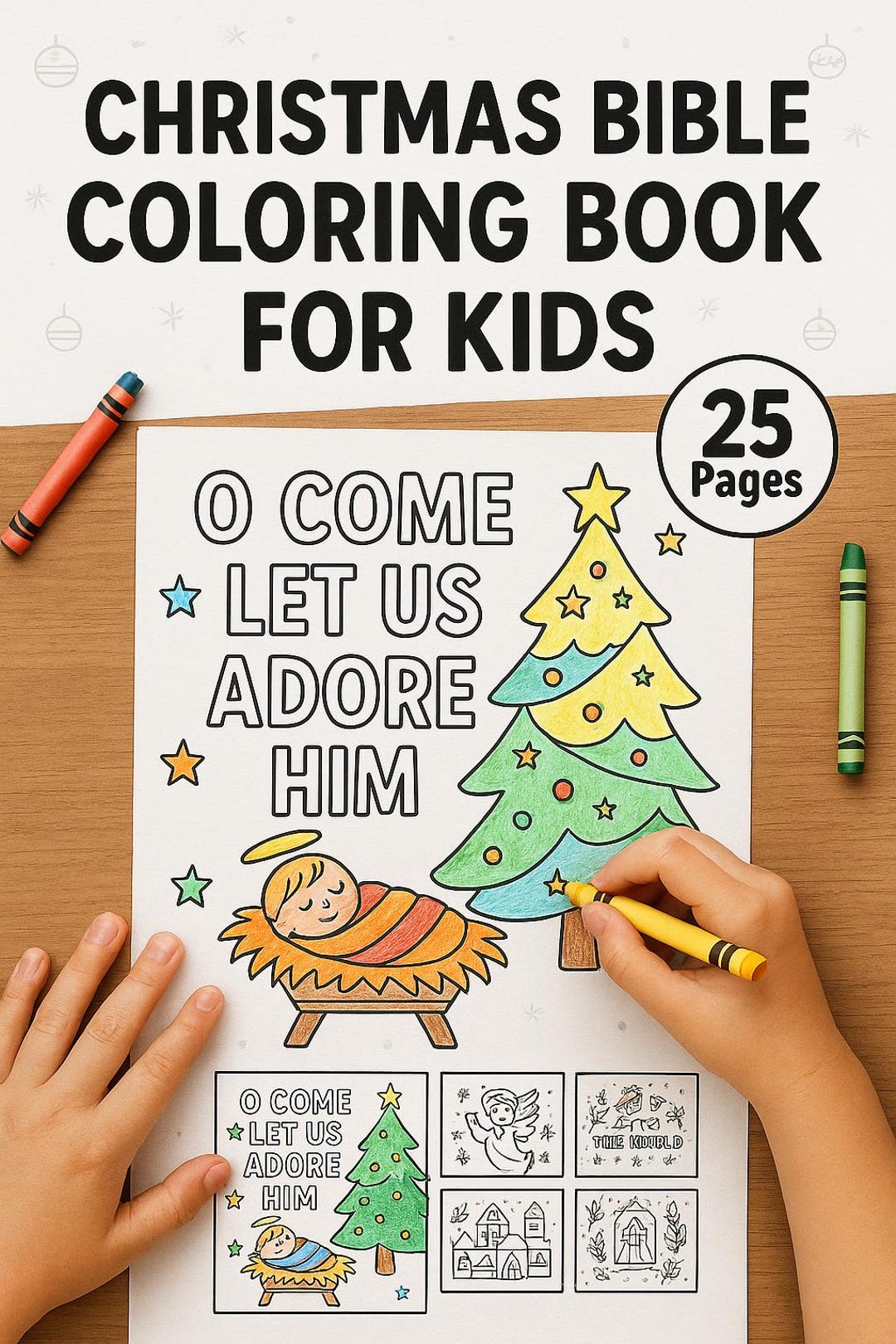 Christmas Bible Coloring Pages • 25 Christ-centred Printable • Sunday ...