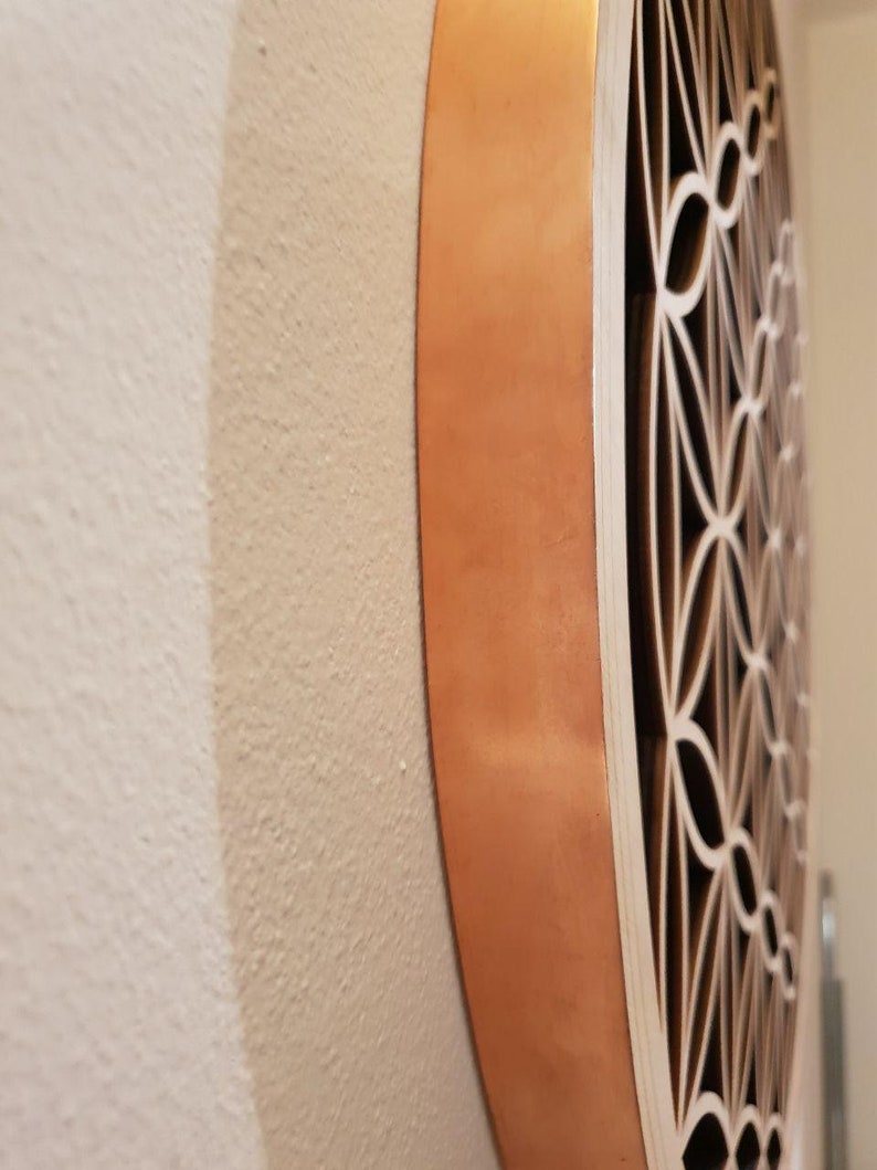 FLOWER OF LIFE With Copper Border | Etsy