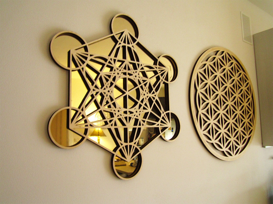 Metatron's Cube Golden Mirror - Etsy