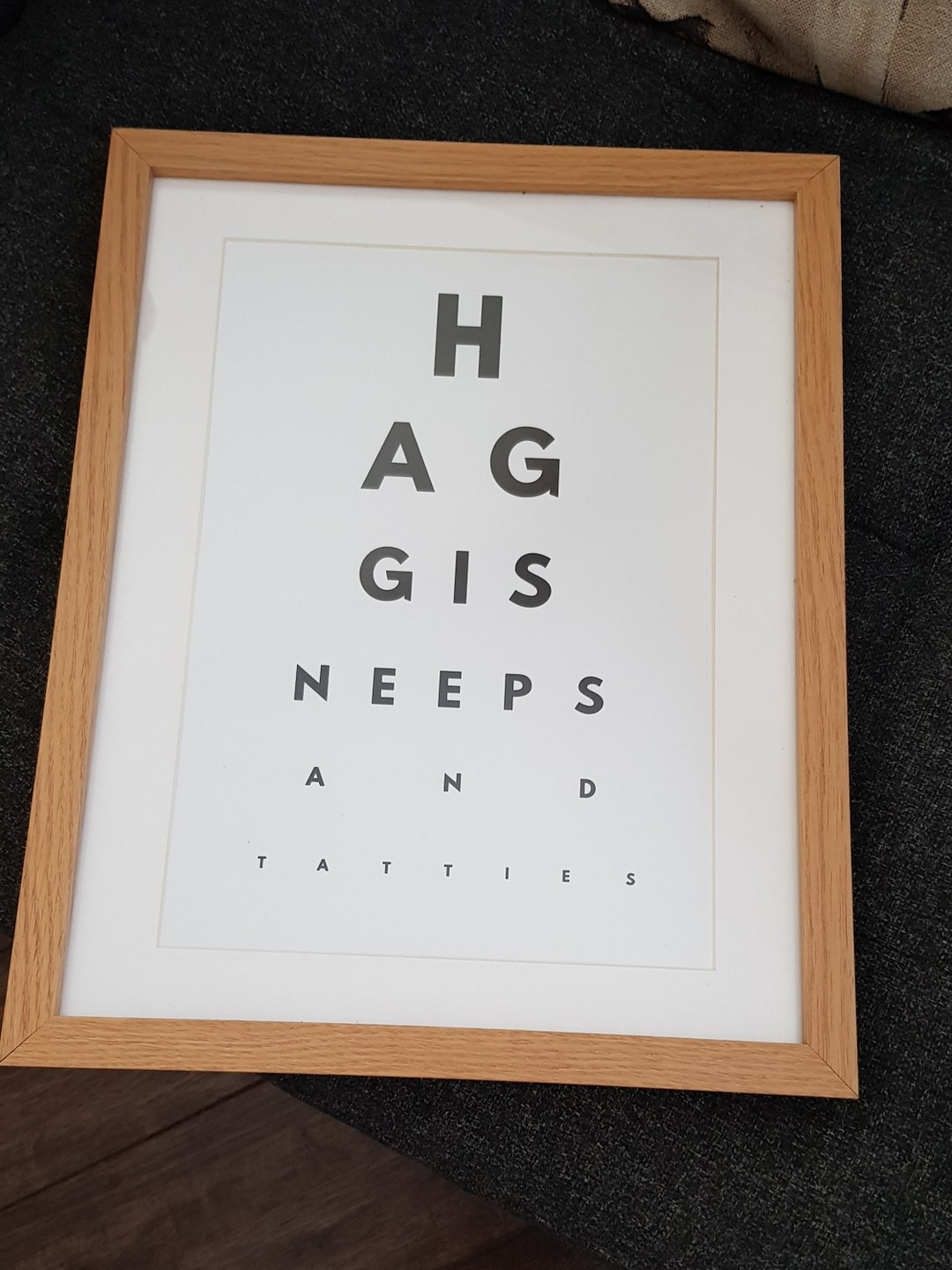 Digital Download Scottish Eye Test A4 Print Haggis Neeps and Tatties ...