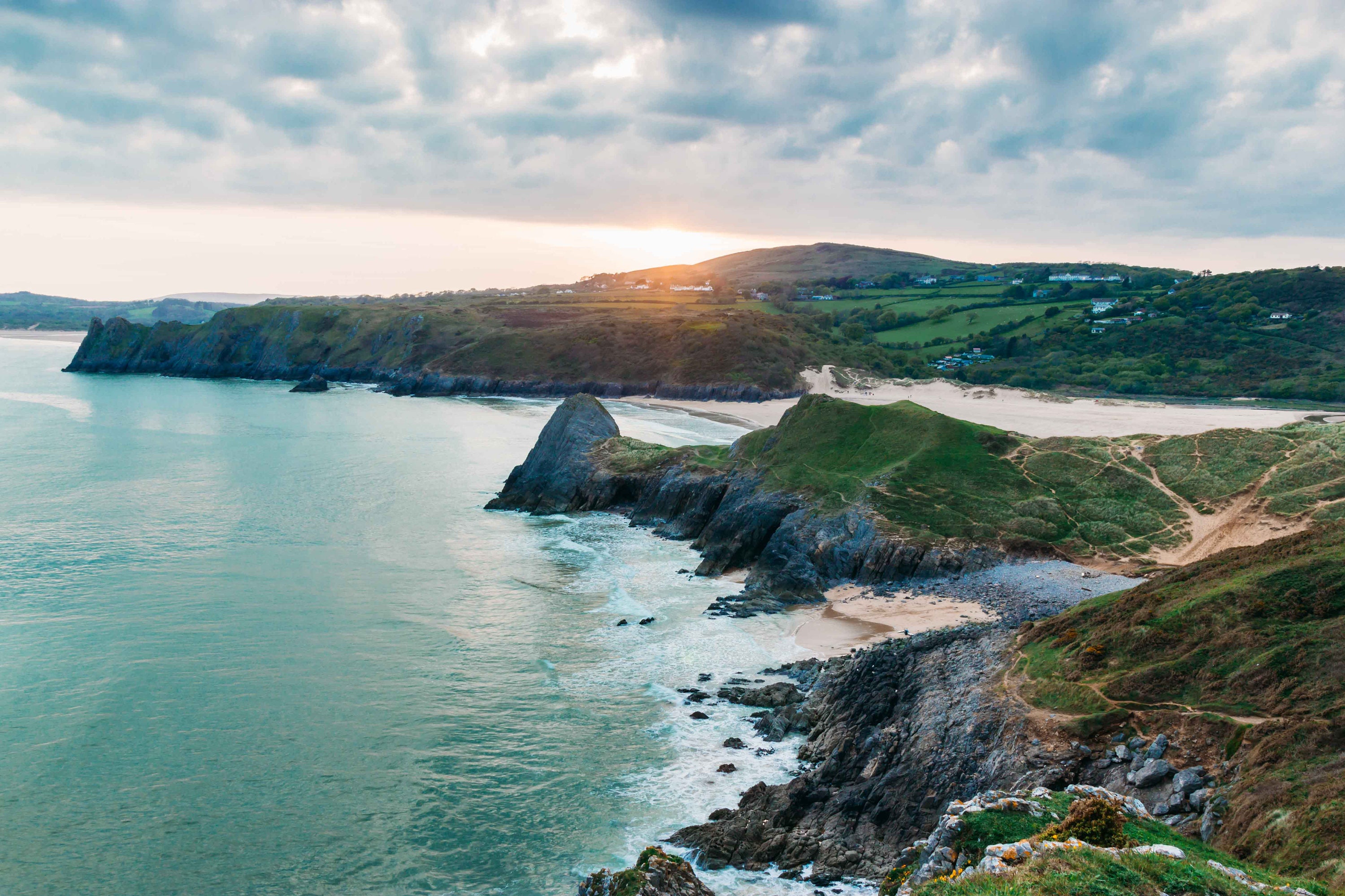 Three Cliffs Bay Pobbles Beach Gower Photo Print 18x12 Inch 15x10 Inch ...