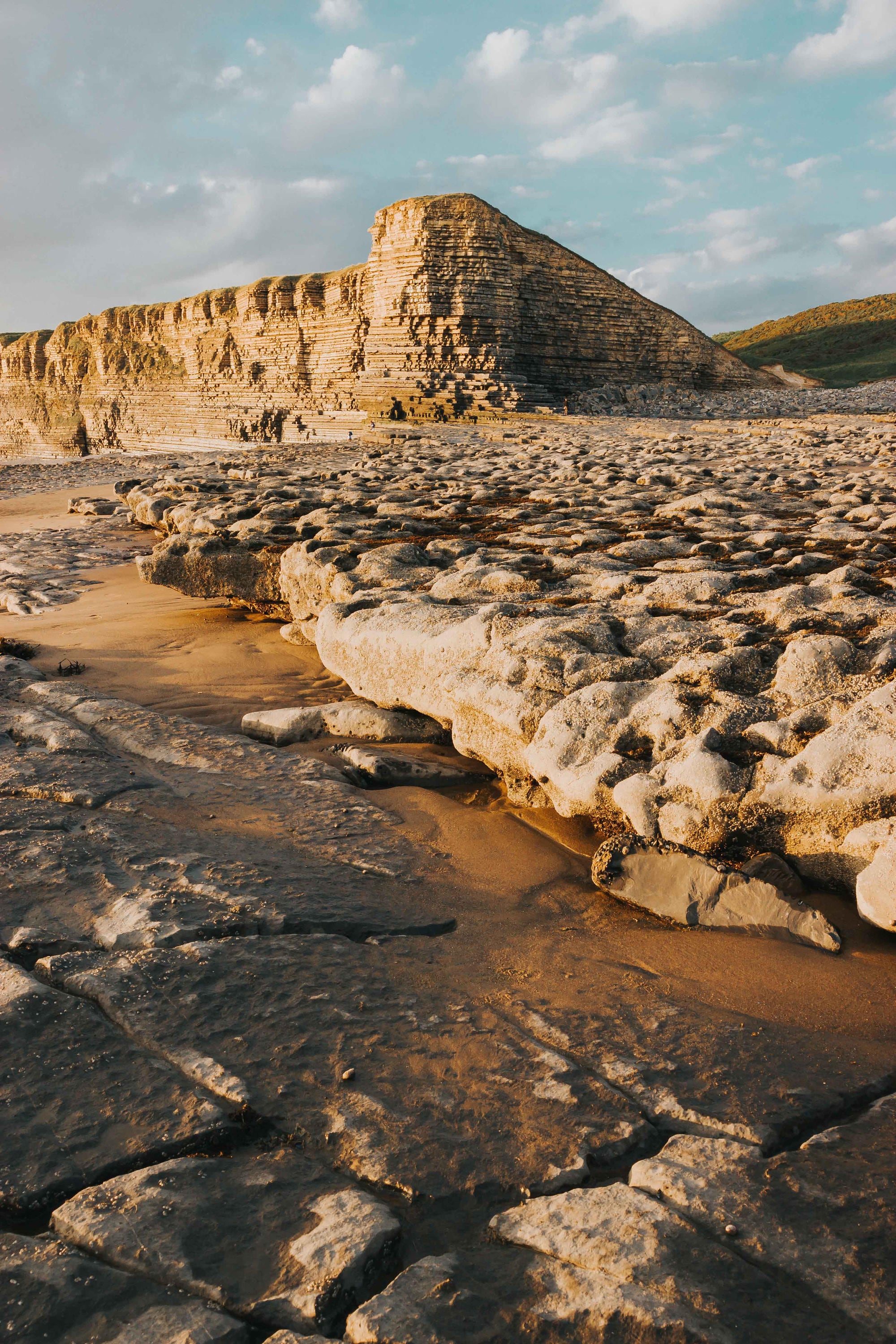 Nash Point Headland at Sunset Photo Welsh Beach Portrait Style Monknash ...