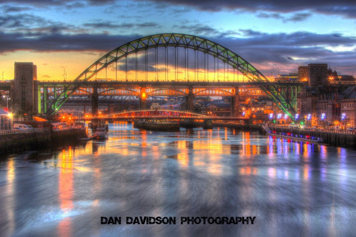Possibly the Most Colourful Image of Tyne Bridge A4 A3 18x12 Inch or ...
