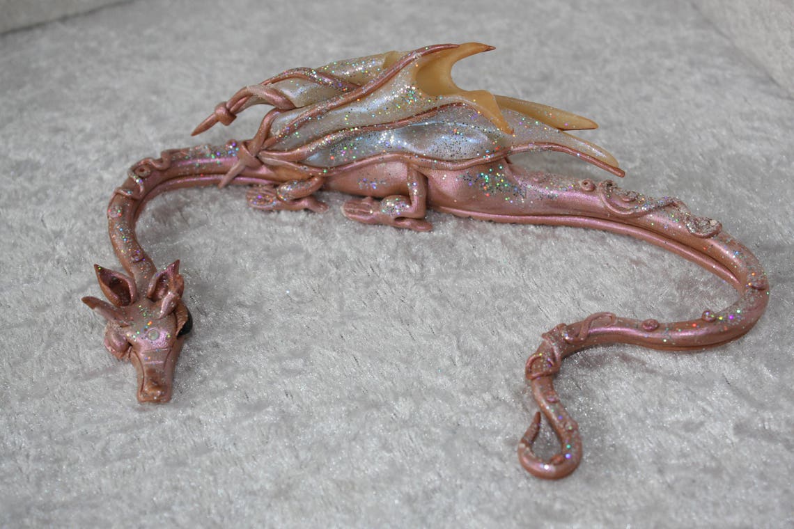 Little Sleepy Gold Dragon - Etsy